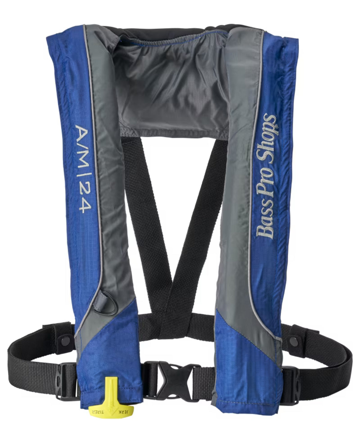Bass Pro Shops AM24 Auto/Manual Inflatable Life Vest - Blue/Grey (New ...