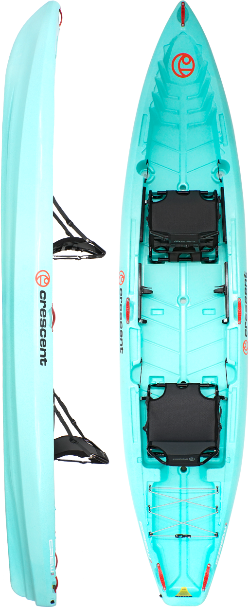 Crescent Crew 2+1 Tandem Sit-on-Top Kayak | USA Made. Lifetime Warranty ...