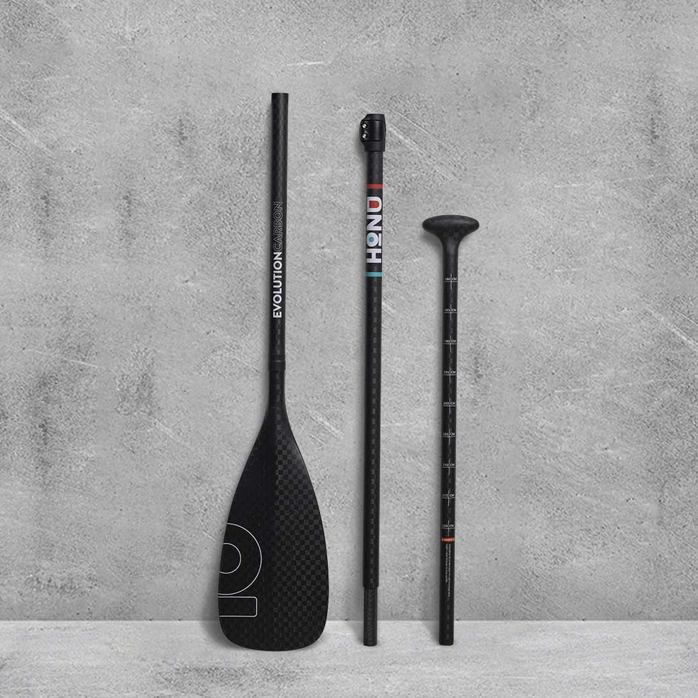 Honu Evolution Carbon 3-Piece SUP Paddle for Paddleboarding, featuring ...